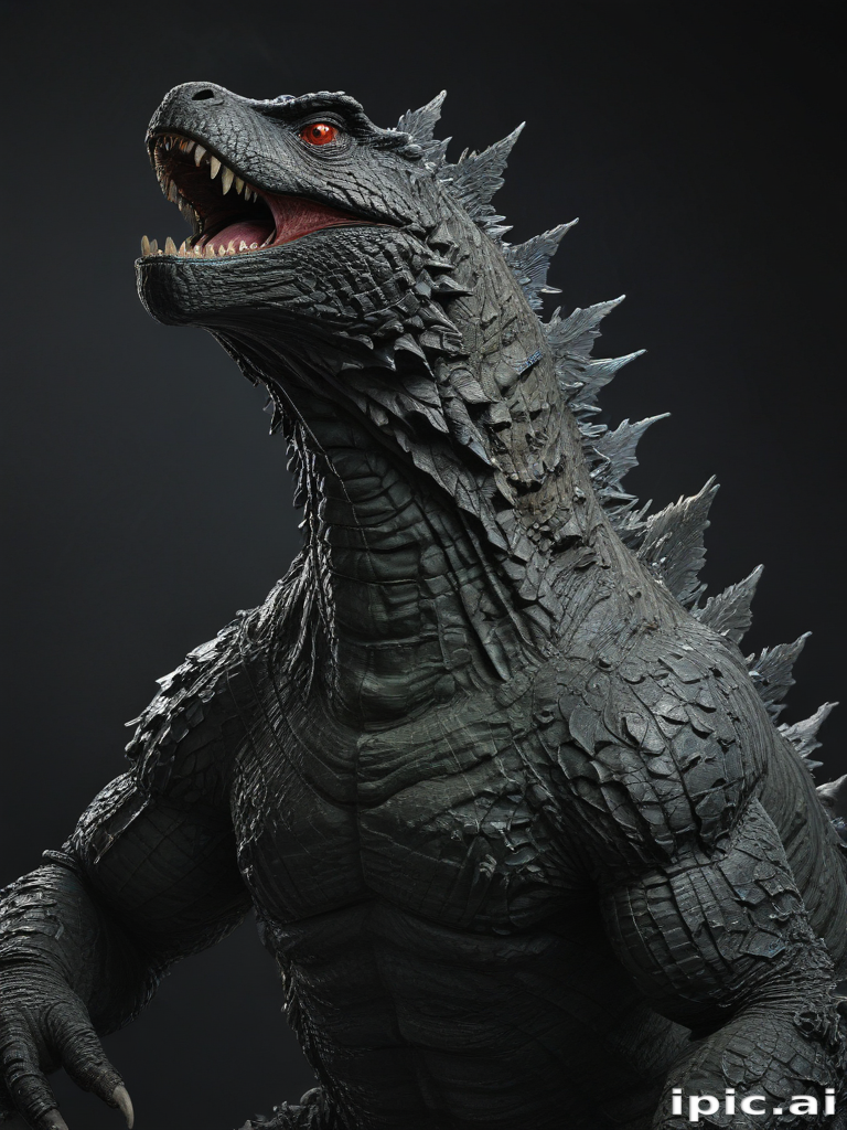 Majestic Godzilla Figure Showcasing Detailed Textures and Fierce Expression