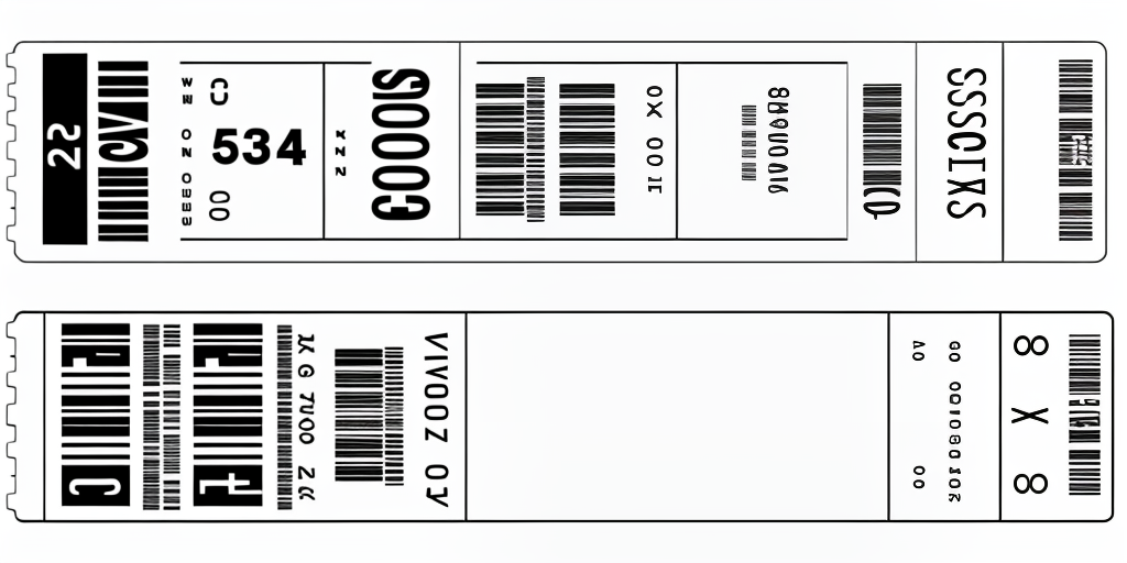 Detailed Overview of Two Shipping Labels Featuring Barcode Information ...