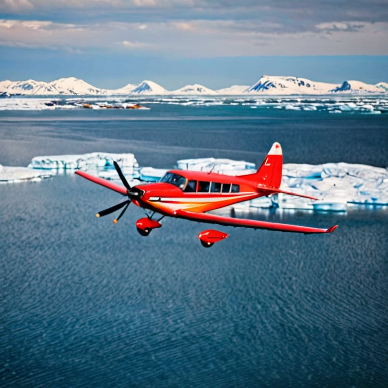 sea airplane photo in arctic Norway