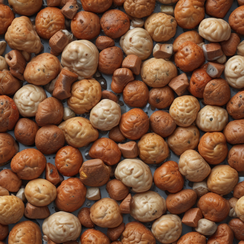 A Colorful Collection of Small, Round, Nut-Like Objects on a Surface.