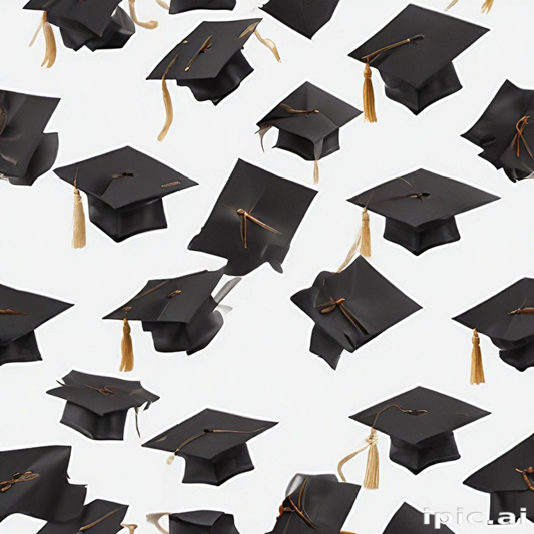 Celebration of Achievement: A Sea of Graduates' Caps in Motion
