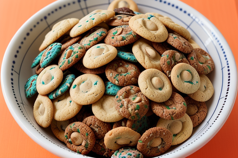 A Colorful Assortment of Deliciously Baked Cookies in a Bowl.