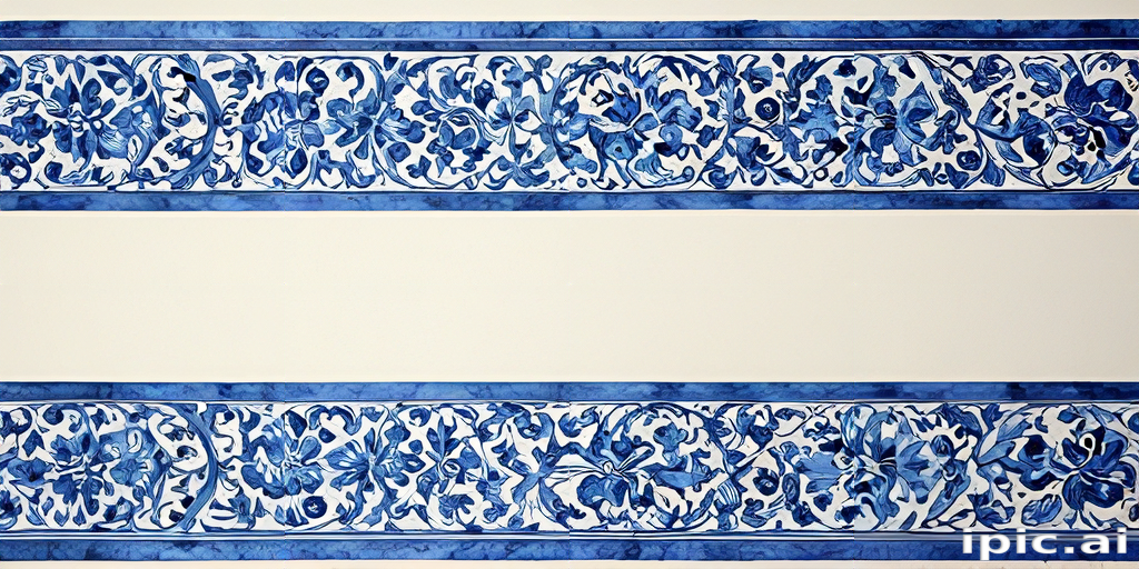 Intricate Blue Floral Patterns on a Light Background for Decorative Design