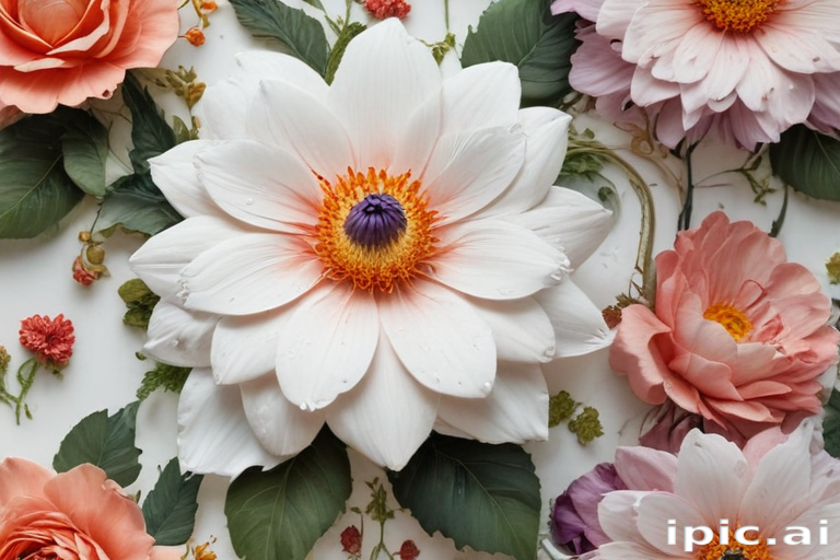 Beautiful Floral Arrangement Featuring Vibrant Flowers and Lush Green ...