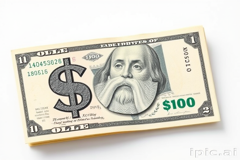Creative Illustration of a One Hundred Dollar Bill with Unique Design ...