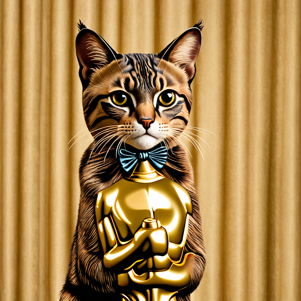 3 oscar awards that are shaped like cats