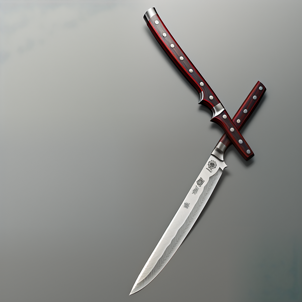 Exquisite Craftsmanship: A Stunning Double-Edged Knife with Elegant Design