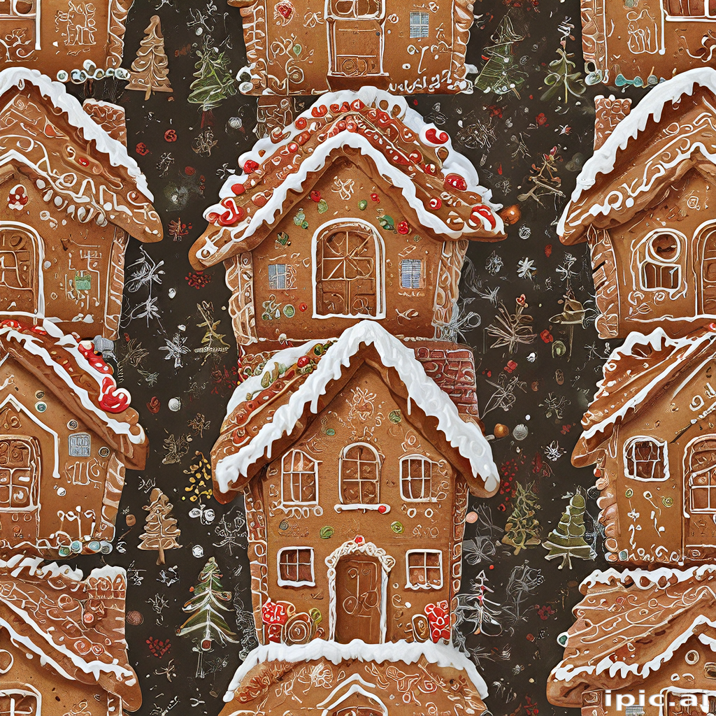 Charming Gingerbread Houses Decorated with Festive Treats and Holiday Cheer