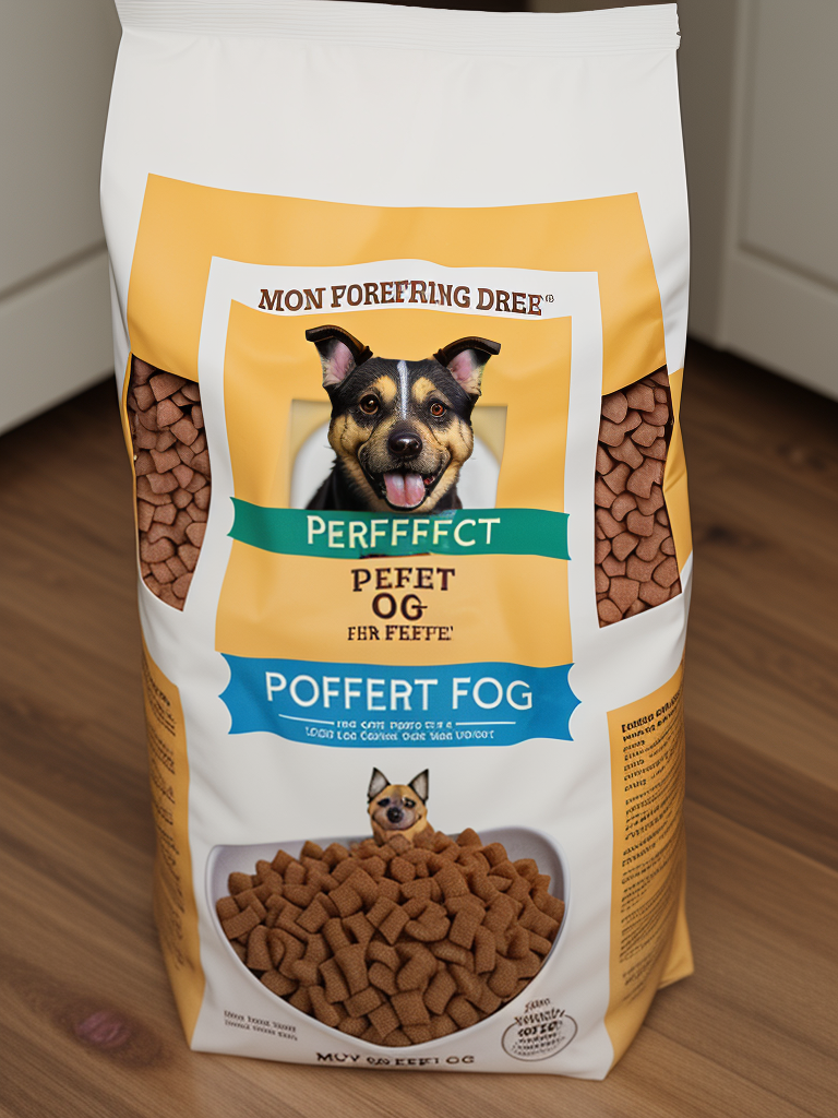 Happy Dog Sitting Next to Bowl of My Perfect Pet Dog Food