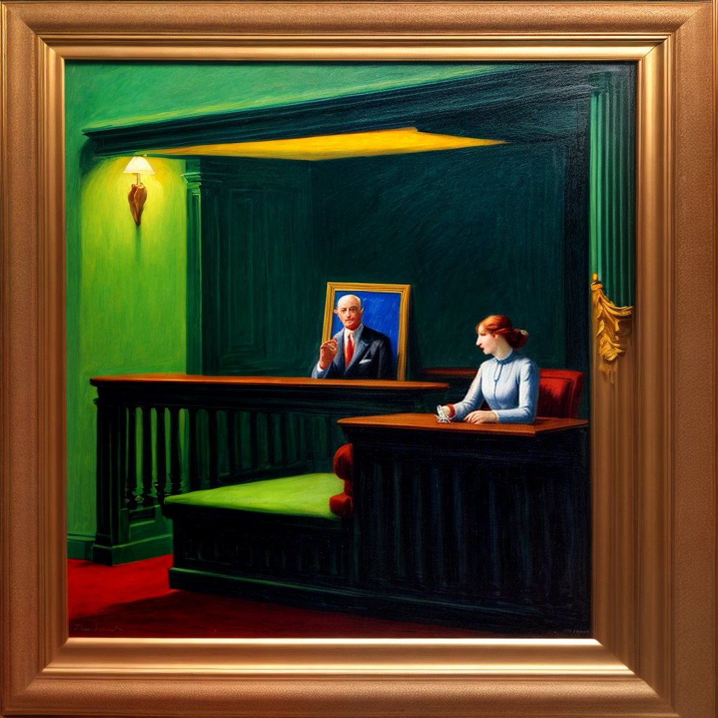 framed portrait picture of Great Famous Painting by Edward Hopper（copy ...