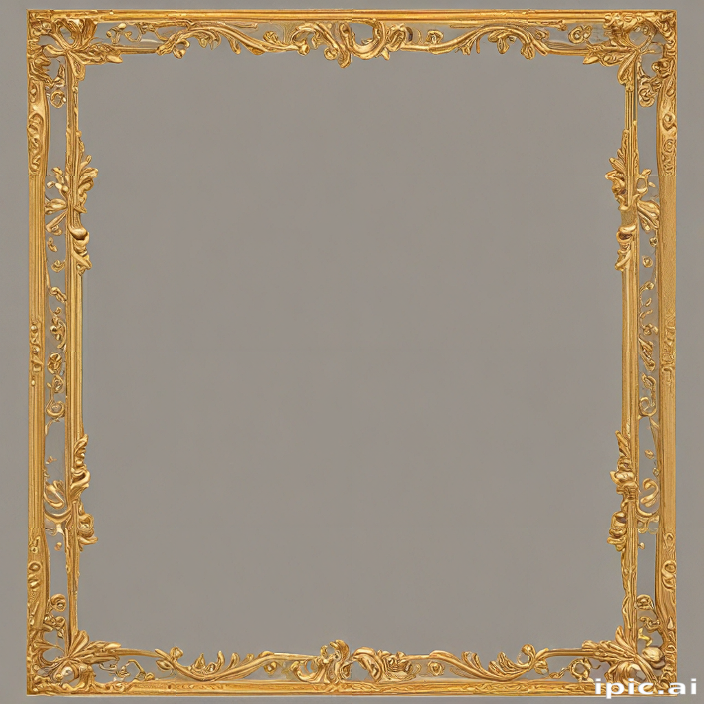 Intricately Designed Vintage Picture Frame with Floral and Ornate Detailing