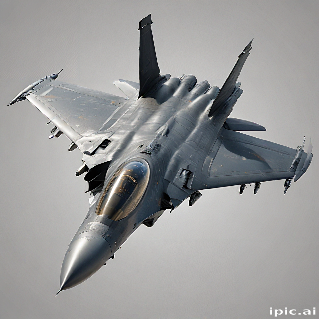 Impressive Aerial View of a Modern Fighter Jet in Flight
