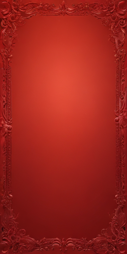 A Vibrant Red Background Framed by Intricate Decorative Patterns and ...