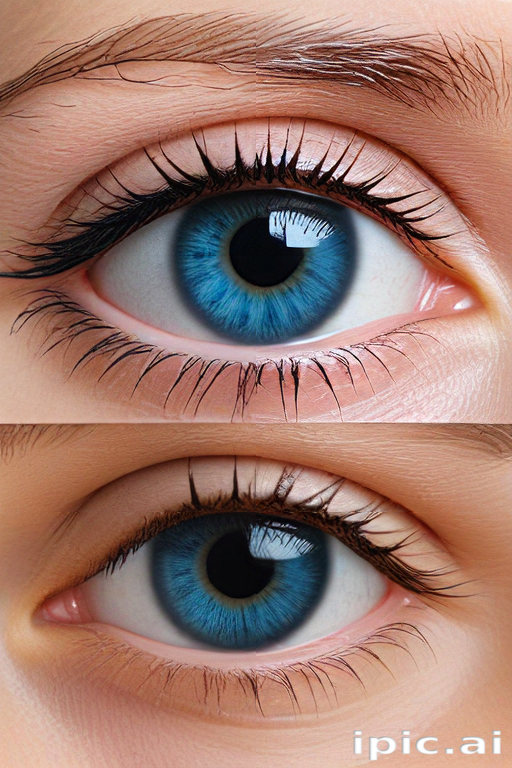 Comparison of Two Beautiful Eyes Showcasing Different Shades of Blue