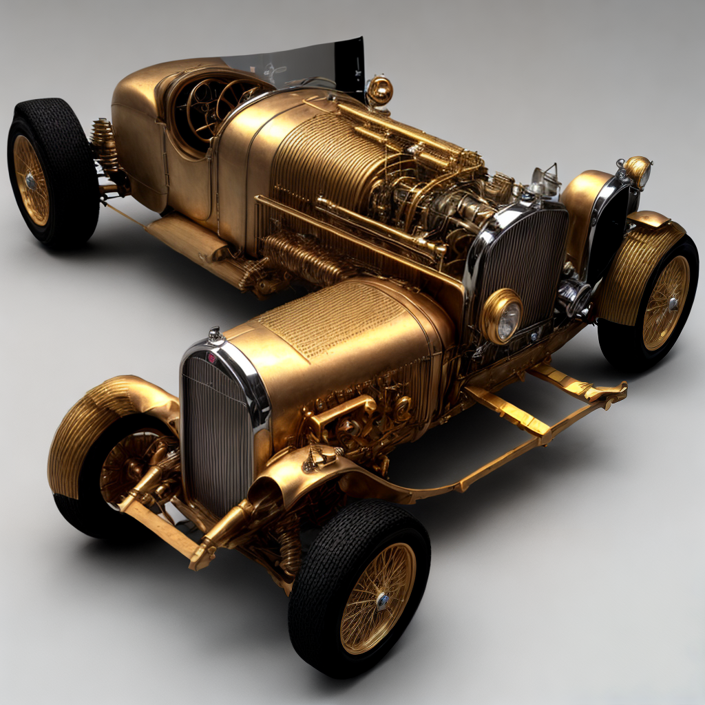 hyper realistic, steampunk, intricate mechanical anatomy car model