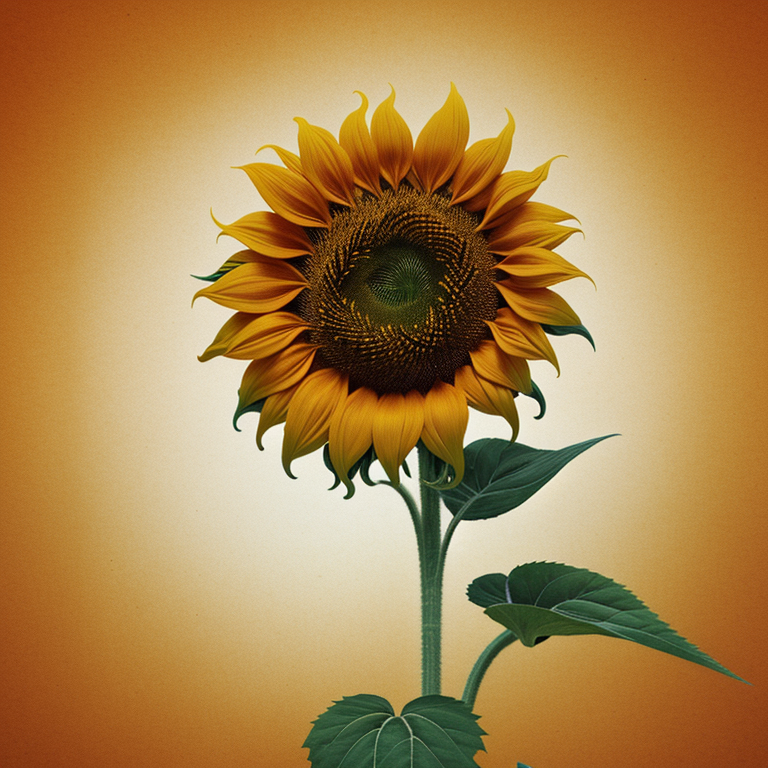 A Bright and Cheerful Sunflower Standing Tall Against a Warm Background