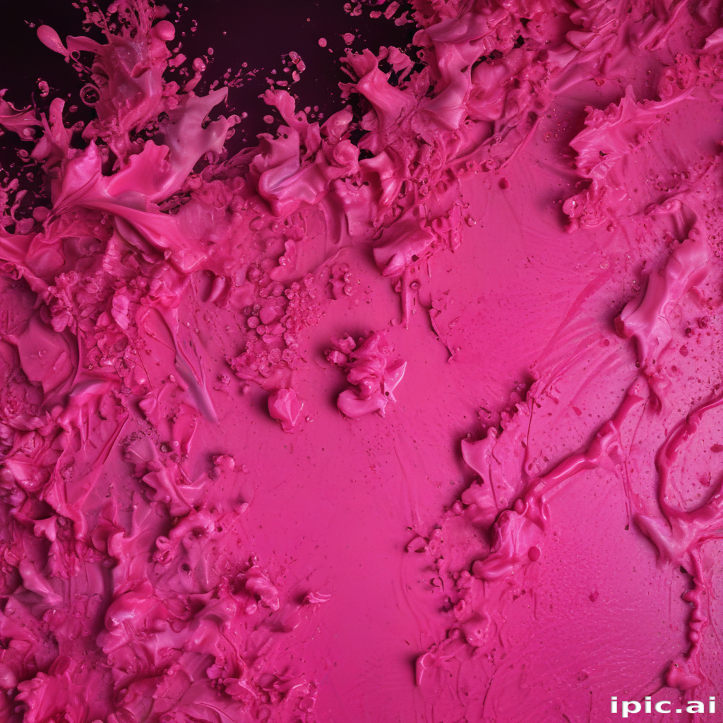 Vibrant Abstract Artwork Featuring Splashes and Textures of Bright Pink ...