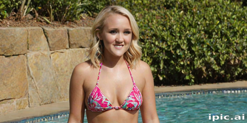 A Bright and Cheerful Day by the Poolside in a Colorful Bikini