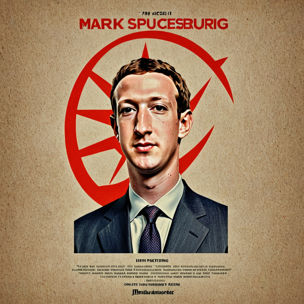 Mark Zuckerberg Ginsburg CCCP soviet style propaganda poster
