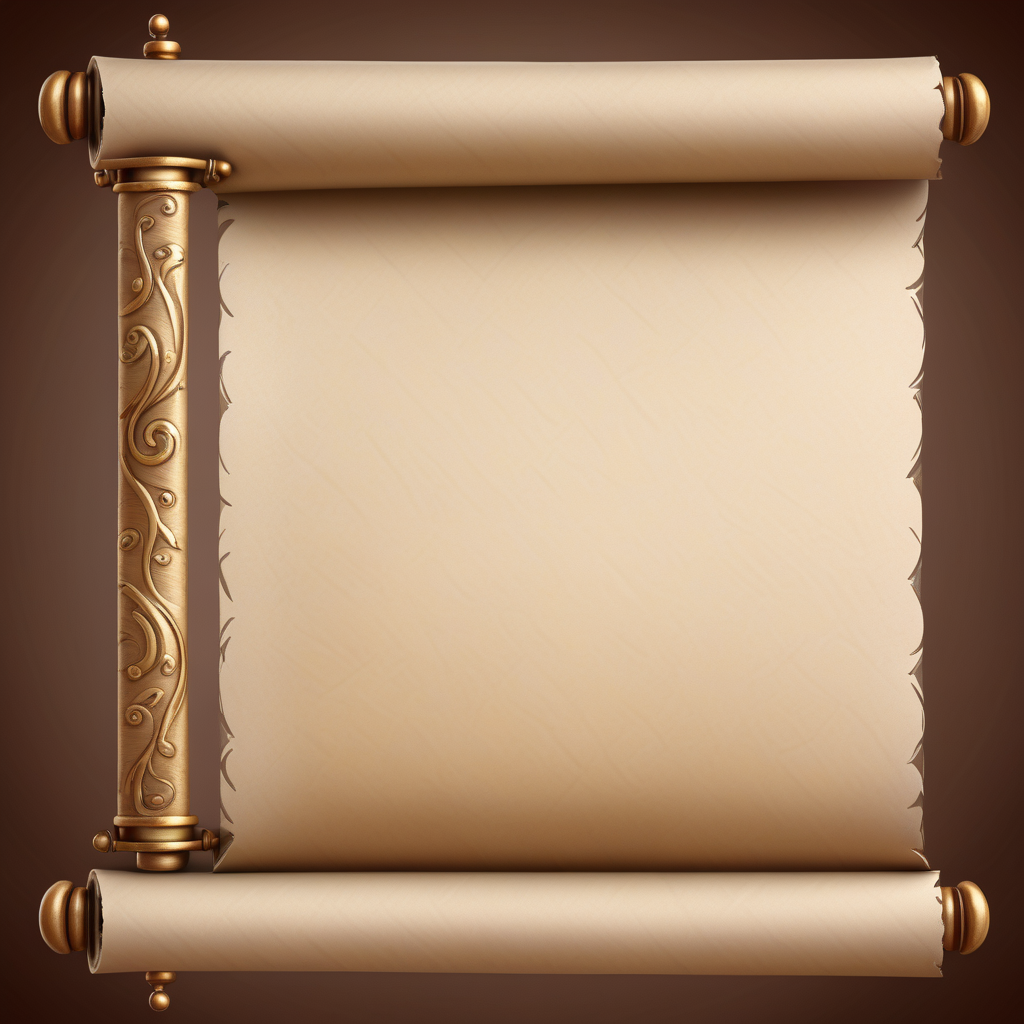 Elegant Vintage Scroll with Decorative Ends Ready for Your Text or Design.