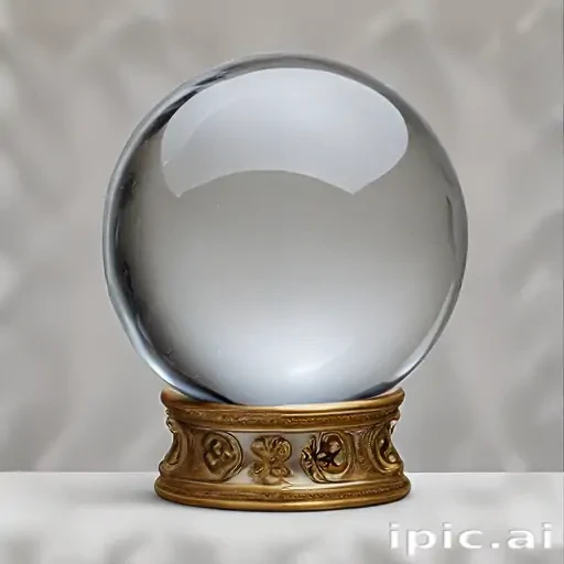 A Beautiful Crystal Ball on an Intricate Decorative Base Displayed ...