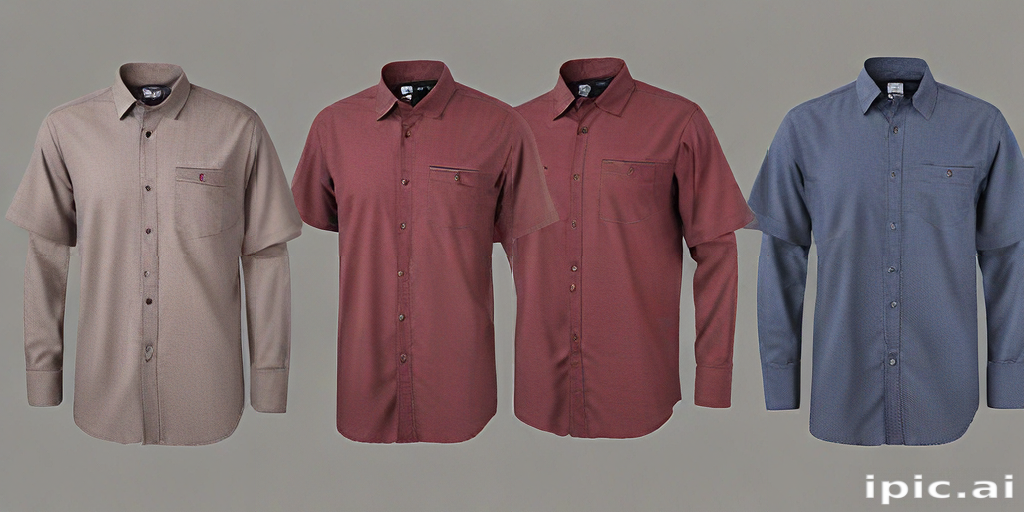 Collection of Stylish Button-Up Shirts in Various Colors and Styles