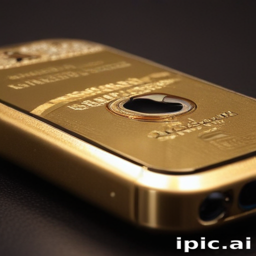 Luxurious Golden Smartphone Design with Intricate Detailing and Elegant ...
