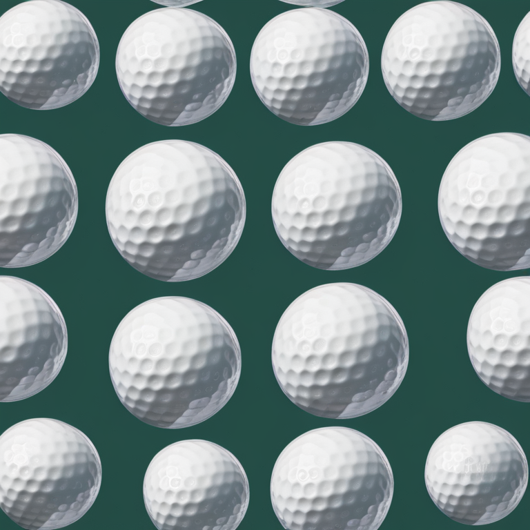 A Pattern of Golf Balls Arranged Neatly on a Dark Green Background.