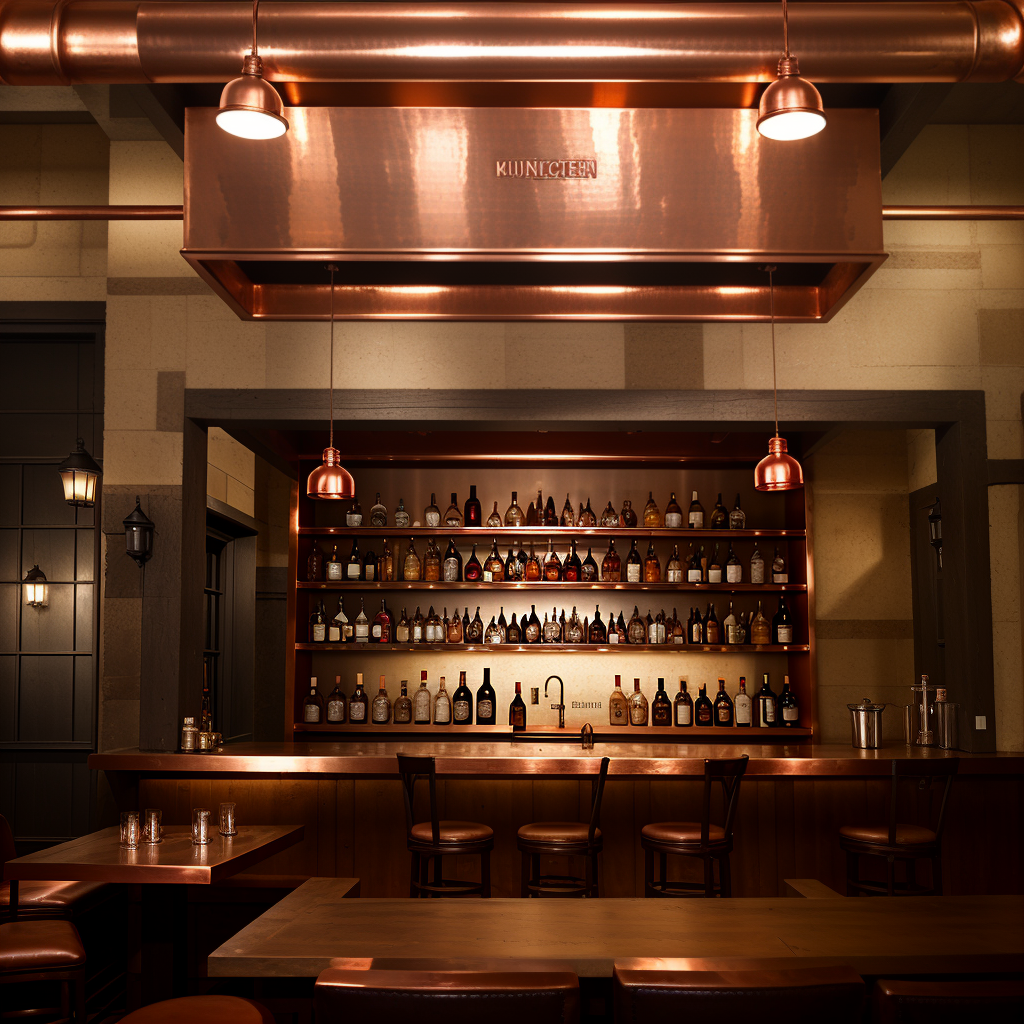 Stylish Bar Showcase Featuring an Impressive Array of Fine Spirits and ...