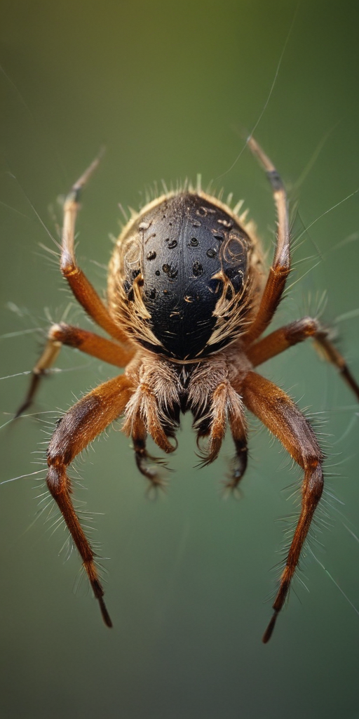 Close-Up of a Fascinating Spider with Intricate Patterns and Details
