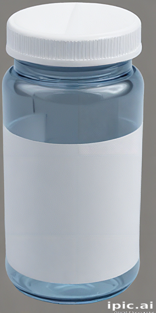 Clear Glass Jar with a White Lid and Blank Label for Customization.