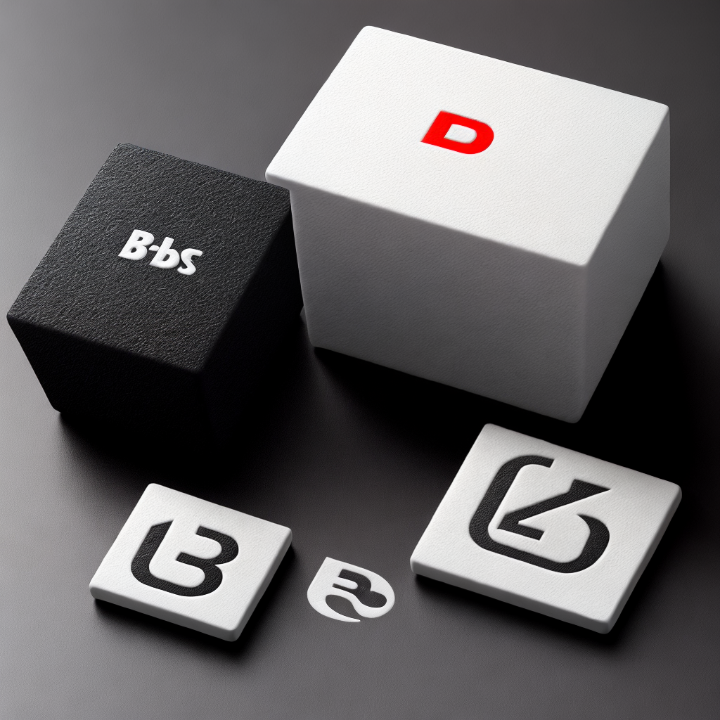 logo of B S letters as 3D cube and Boughi Soft as name of the company ...