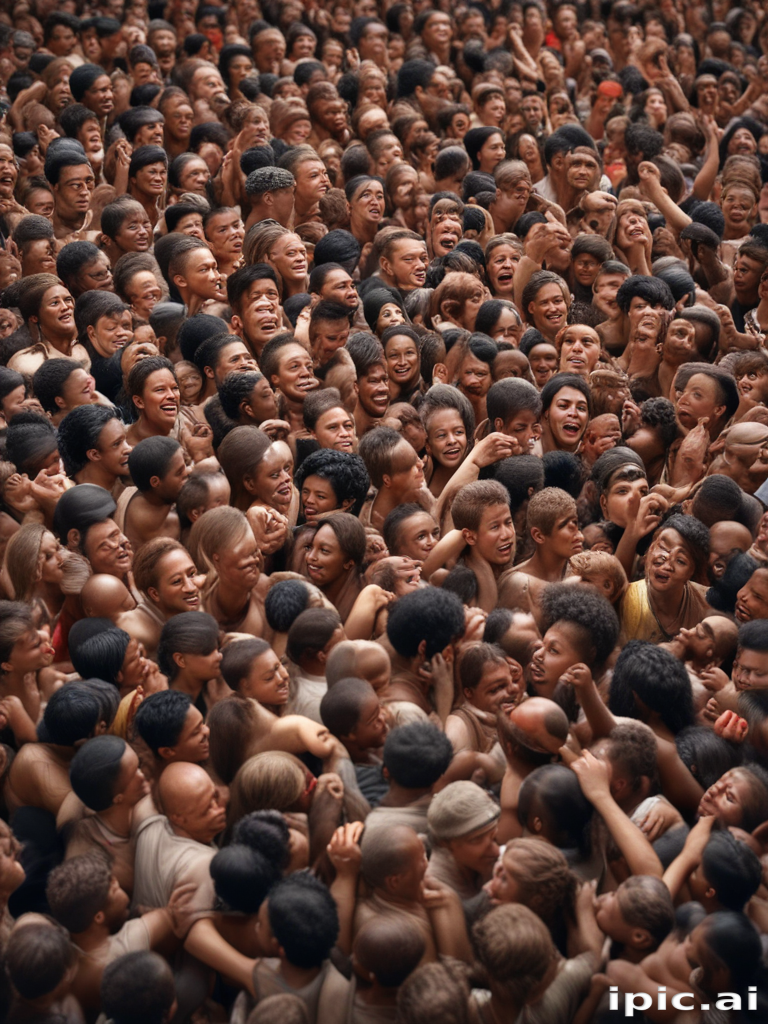 Vibrant Gathering of Diverse Individuals Celebrating Unity and Shared ...