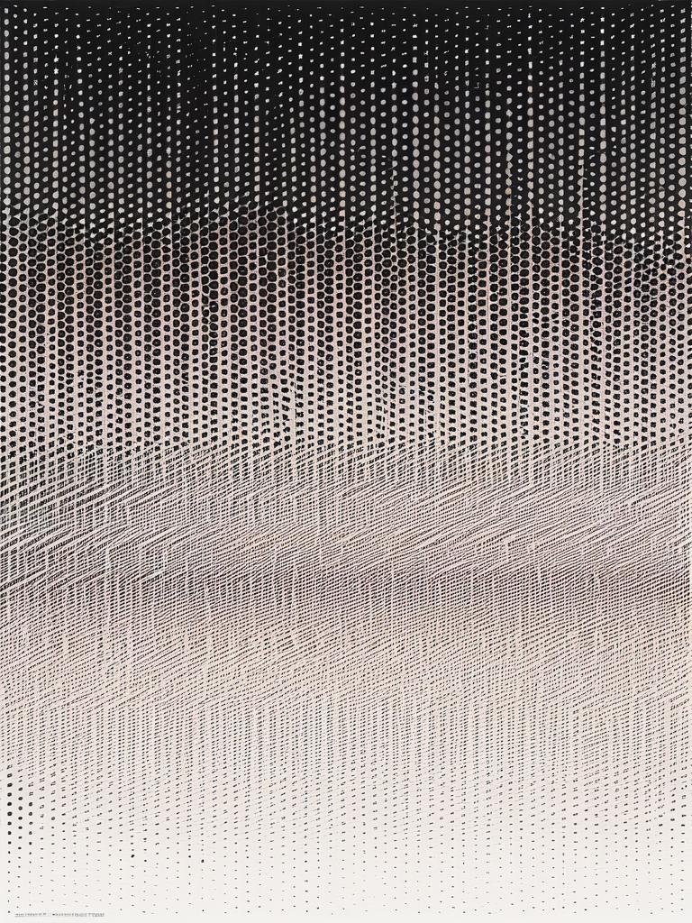 Abstract Pattern of Dots Creating a Gradient Transition from Dark to Light