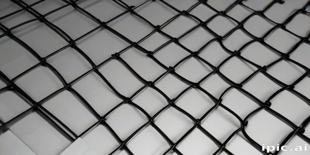Intricate Pattern of Black Wire Mesh Creating a Unique Geometric Texture.