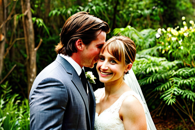 Allison Mack and Christian bale wedding realistc