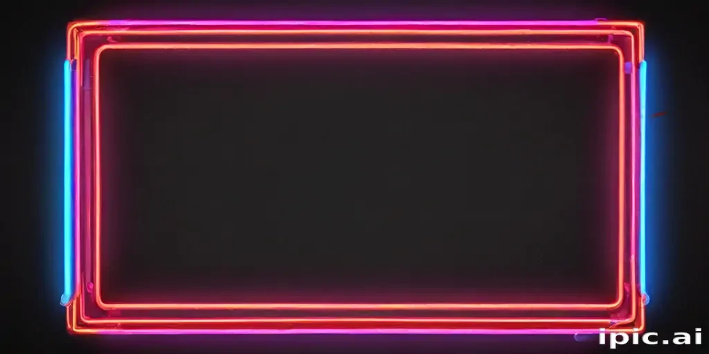Vibrant Neon Frame Design with Bright Colors for Creative Backgrounds
