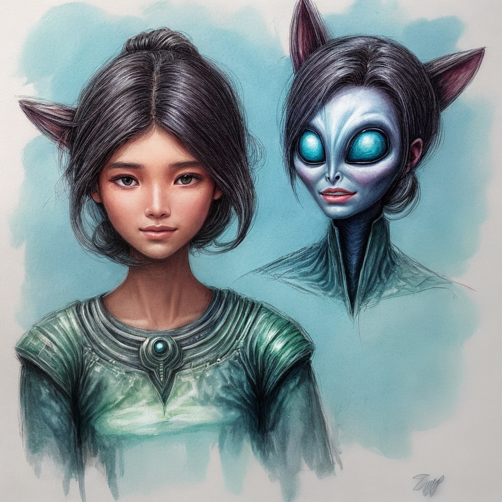 Free Ai Image Generator - High Quality and 100% Unique Images - iPic.Ai — Female alien, cute