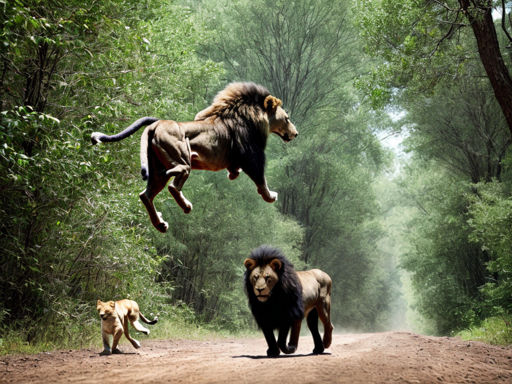 lion attack humans in the forest