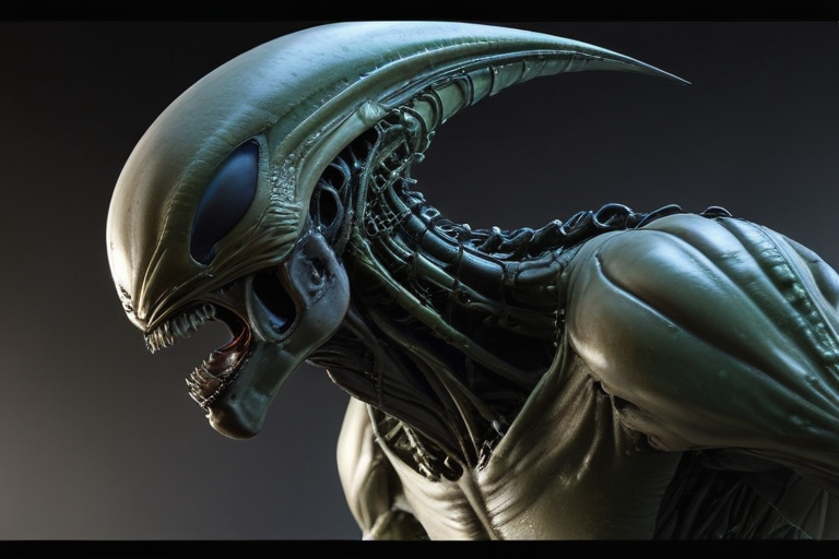 Intricate Alien Creature Design Featuring Futuristic Elements and ...