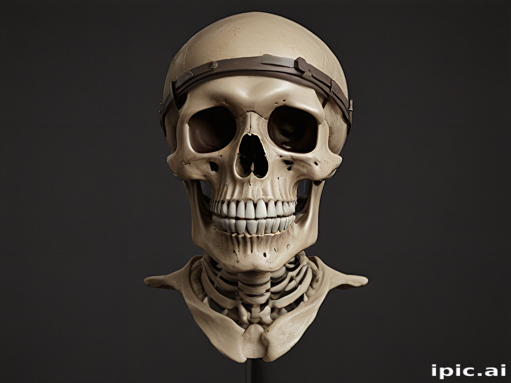 Realistic Human Skull Model with Detailed Features and Anatomical Structure