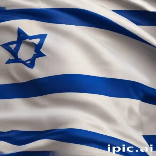 Close-Up of the Israeli Flag Featuring Blue Stripes and Star of David