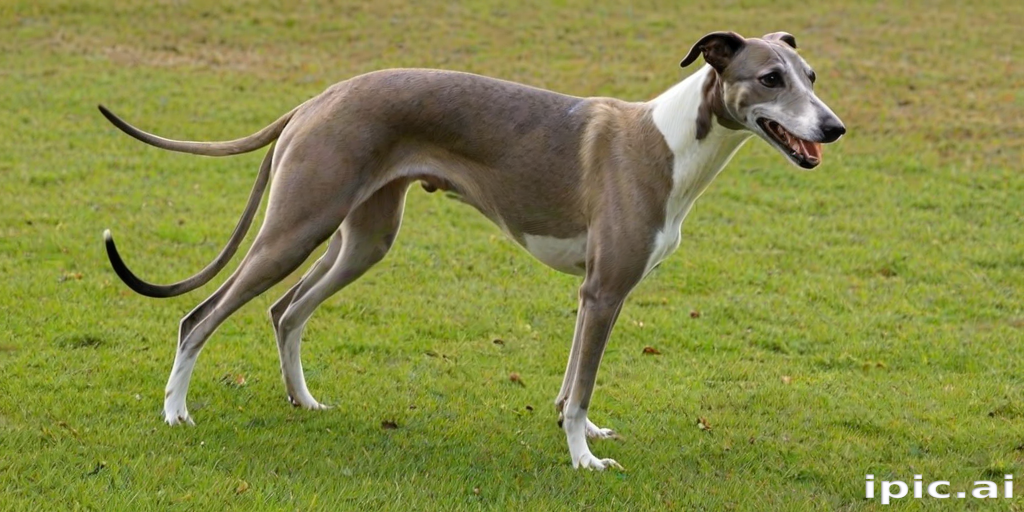 A Playful Greyhound Enjoying a Beautiful Day in the Park.