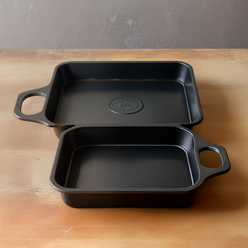 Two Sturdy Cast Iron Baking Dishes Perfect for Versatile Cooking Needs