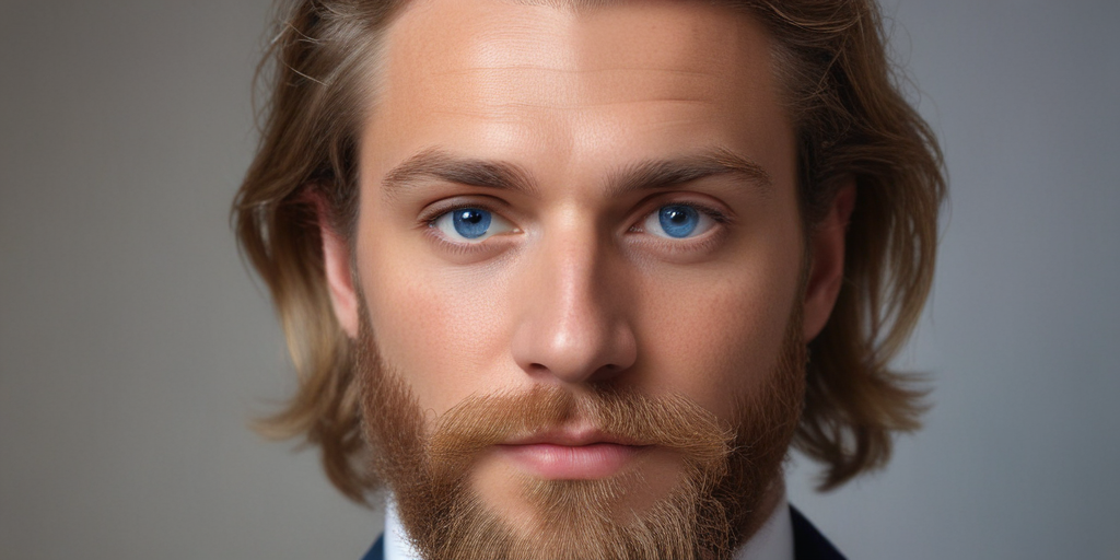 Handsome Tudor Earl Blonde hair & beard, blue eyes head & shoulders ...