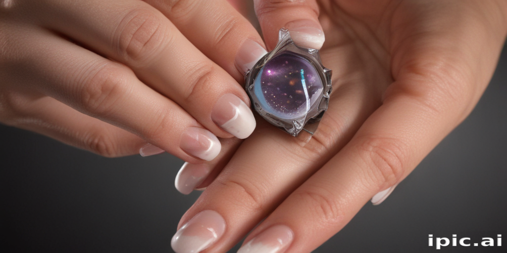 Elegant Hand Showcasing a Stunning Cosmic-Inspired Ring with Sparkling ...