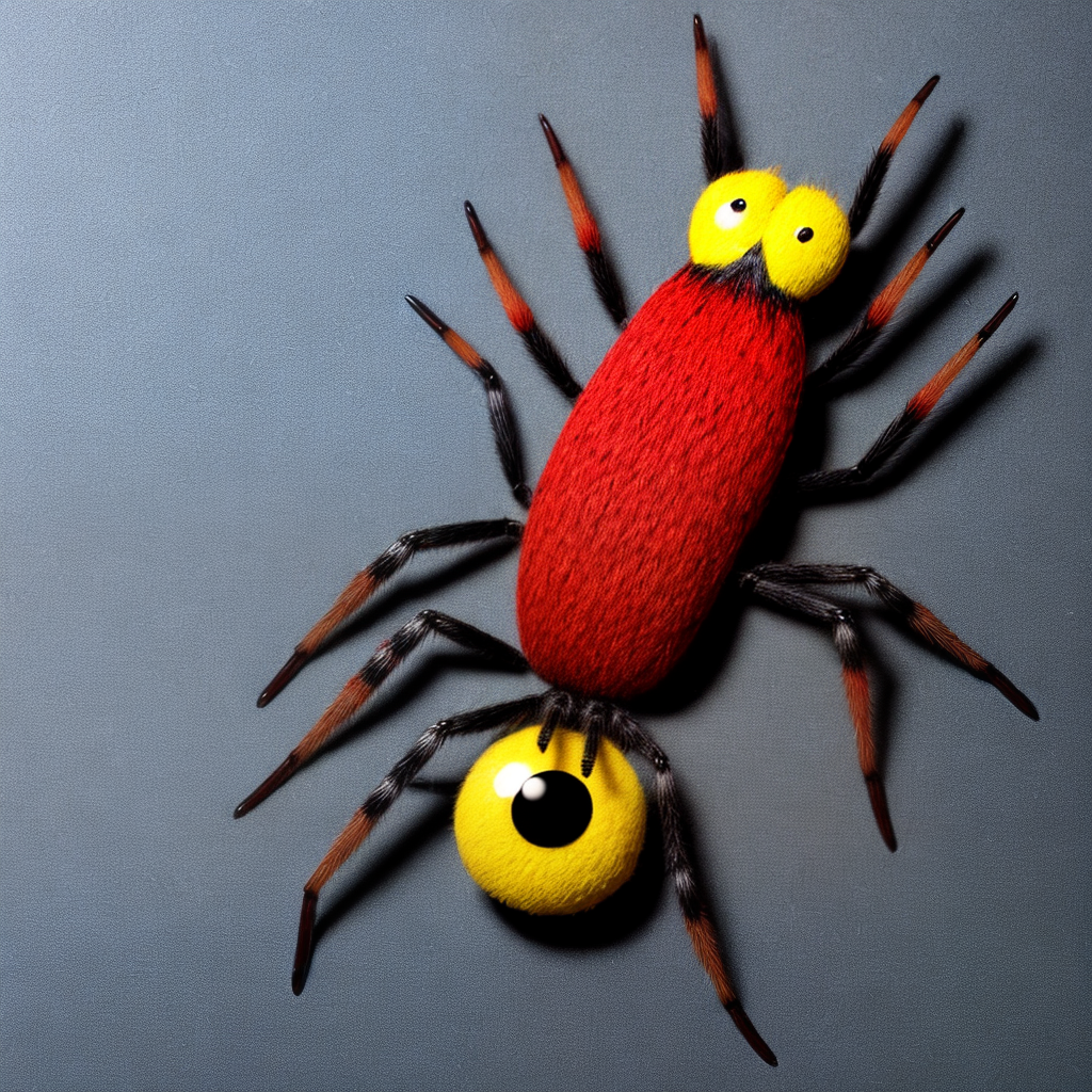 cartoon of a funny spider with human lower limbs