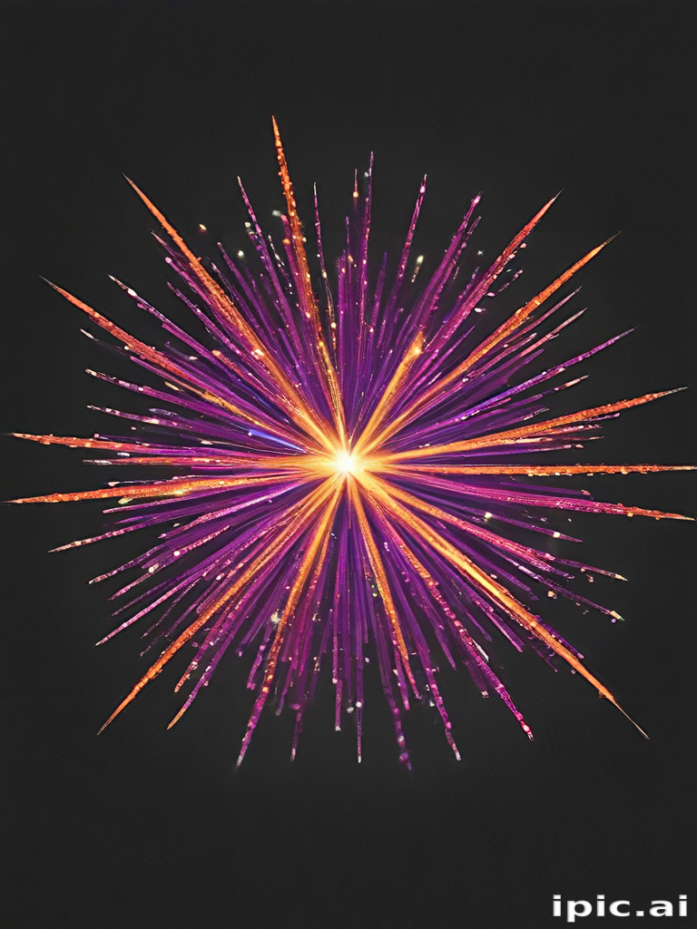 Vibrant Starburst Firework Display Lighting Up the Night Sky