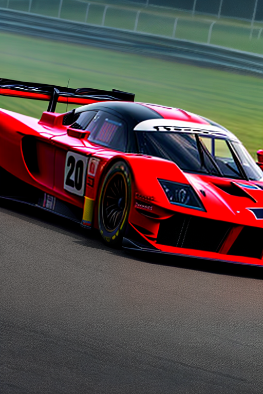 A race car, low, wide, aero, hyper realistic, detailed, ultra realistic ...