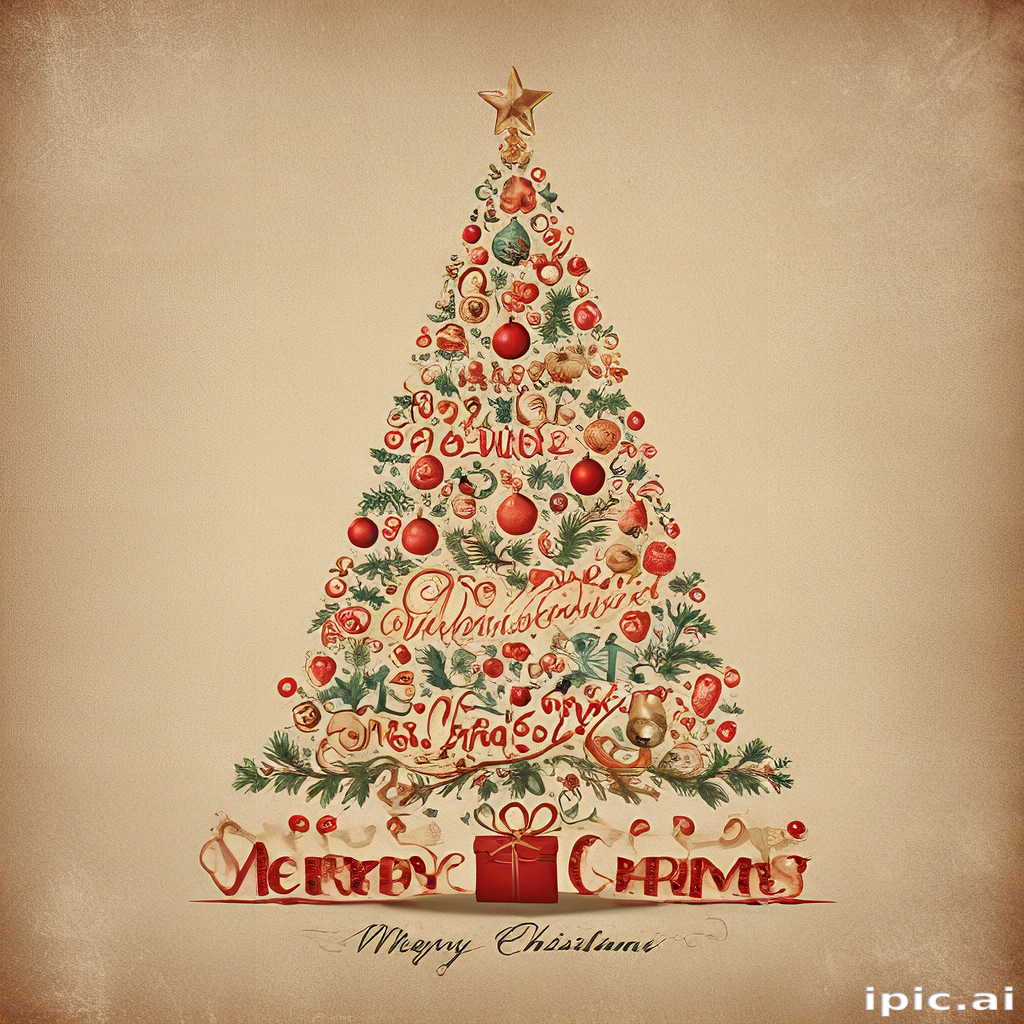 Beautifully Decorated Christmas Tree with Joyful Messages and Festive ...